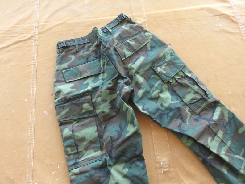 29 X 28 60s US Army ERDL Green Leaf Camouflage Combat Cargo - Etsy