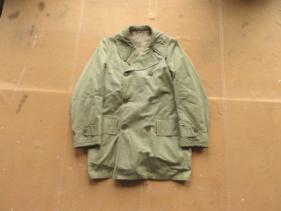 Medium 40s US Army Mackinaw Coat / Overcoat Officer's… - Gem