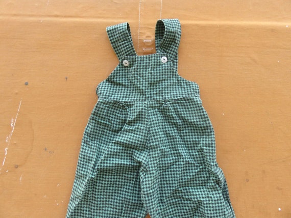 Children's 40s / 50s Flannel Overalls / Homemade Hand… - Gem