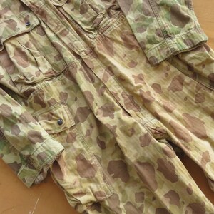 Large 40s US Army Frogskin Camouflage Coveralls / 1940s WW2 WWII ...
