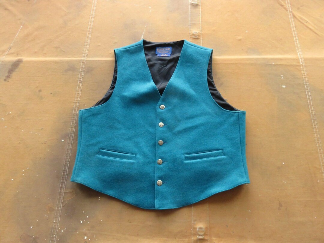 XL 90s Pendleton Blanket Vest / High Grade Western Wear Made in USA ...