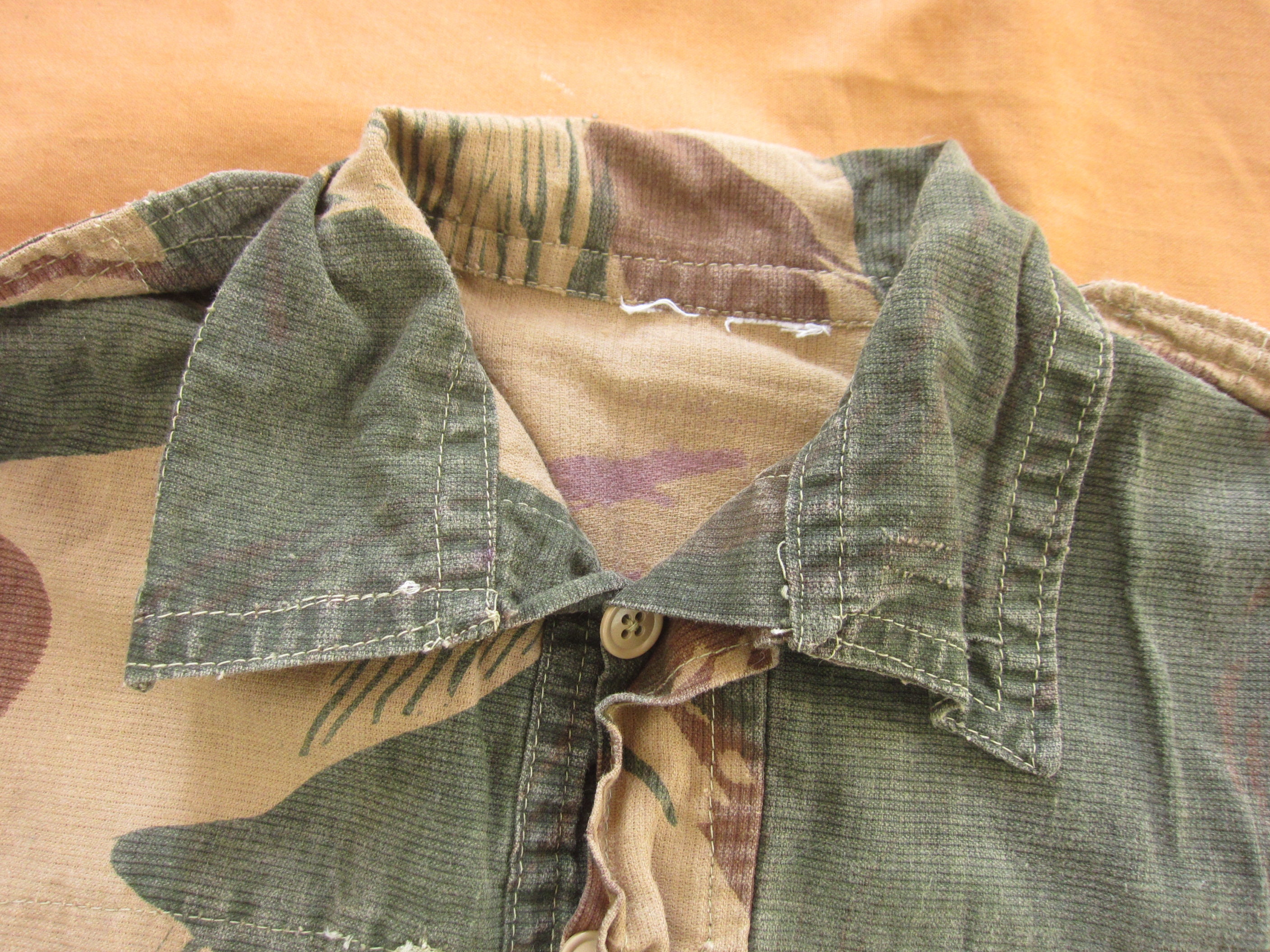 Small / Medium 70s Pakistani Military Cotton Camouflage Jacket / Combat ...