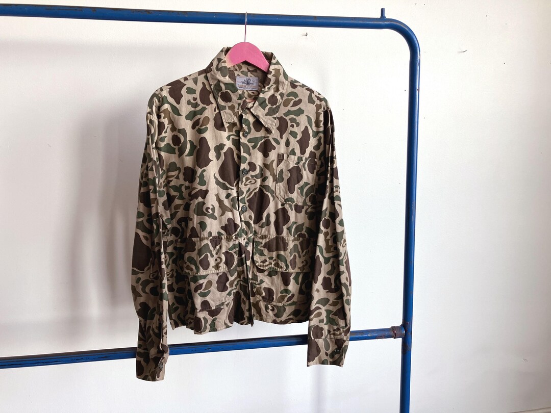 Large 70s Camouflage Shirt Jacket / Beo Gam Leopard Camo Black Sheep - Etsy