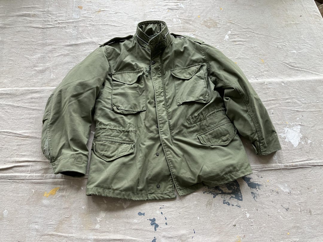Large 70s US Army M-65 Field Jacket / Alpha Industries Vietnam Era 1970 ...