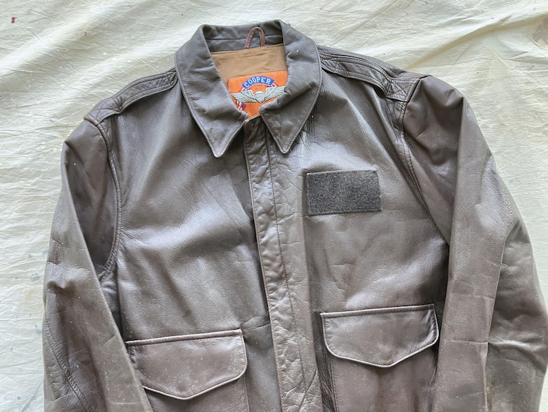 XL / Size 46 80s / 90s Cooper A2 Style Leather Flight Jacket / Army ...