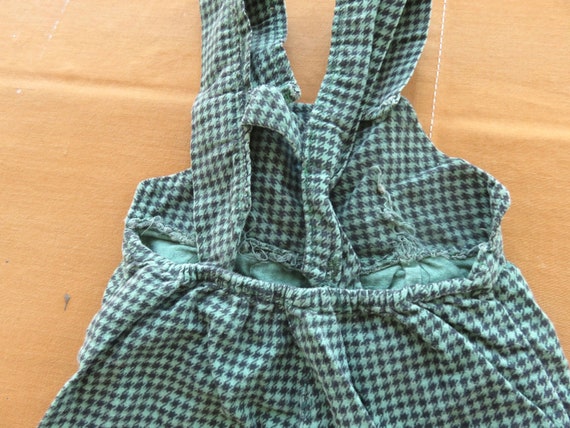 Children's 40s / 50s Flannel Overalls / Homemade Hand… - Gem