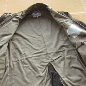 XXL 90s Waxed Cotton Jacket / Oilskin, Tin Cloth Duster Overcoat, Brown ...
