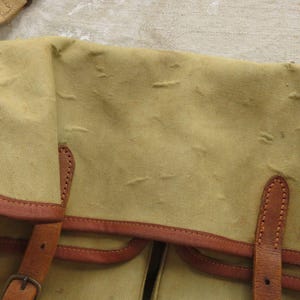 Vintage 90s Brady Canvas & Leather Fly Fishing Bag / Creel Shoulder ...