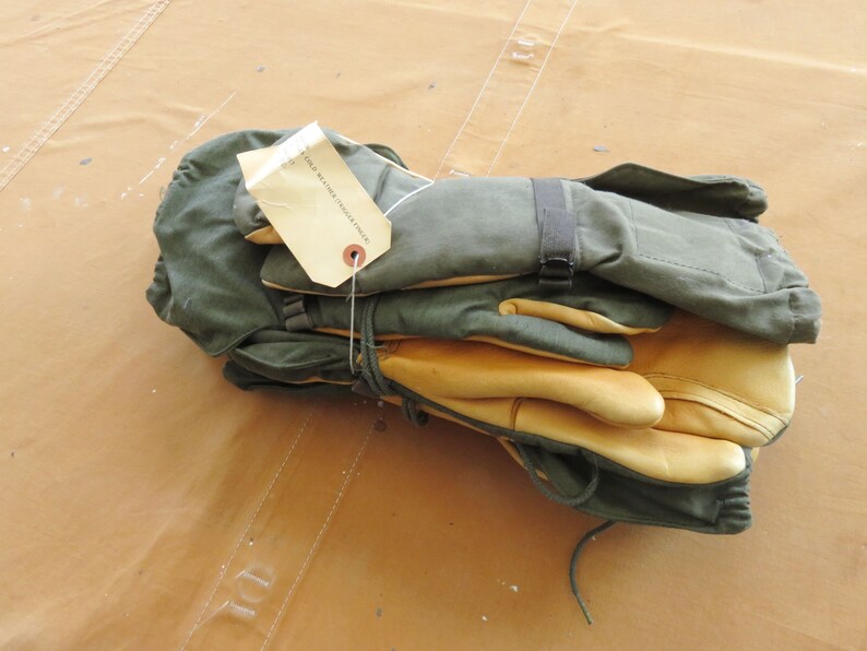 Medium / Large 80s US Army Trigger Finger Mittens / Leather - Etsy