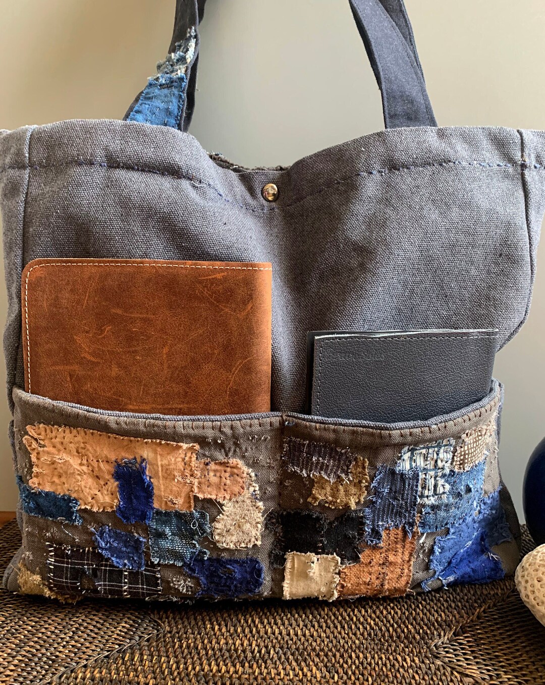 SPACIOUS BORO BAG, Handmade Mottainai bag, Zero Waste, Japanese Boro ...