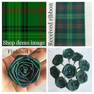 20 Roses in Your Tartan - Custom Tartan Ribbon Rose Wedding Package ...
