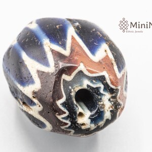 Cameroon Chevron Bead - Antique 7 Layers Rosetta Bead Collected in ...