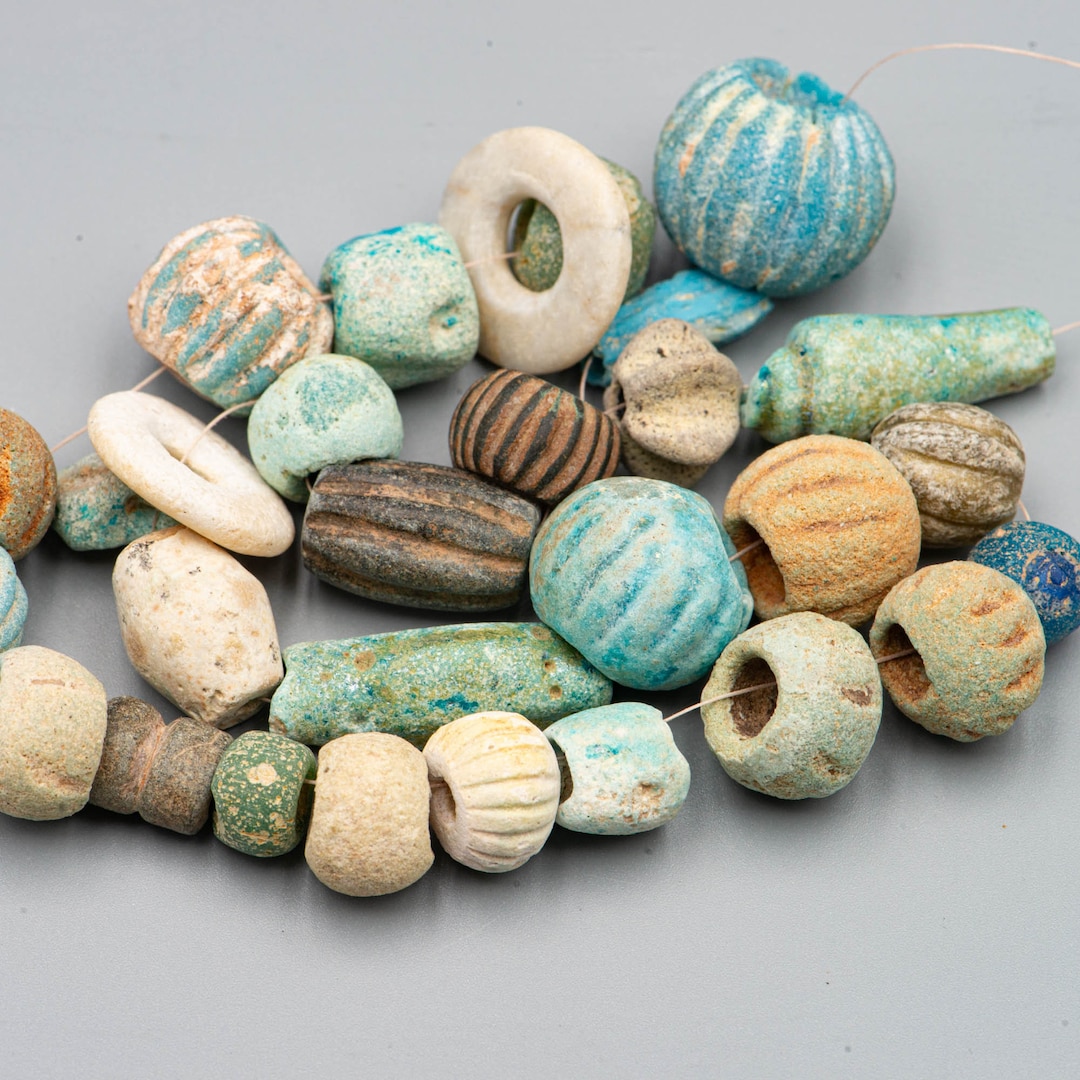 Archeology - Set of Ancient Beads Faience Roman - Etsy