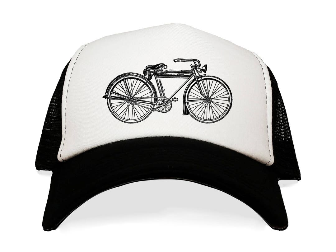 Vintage Bike Hat. Bicycle Baseball Cap. Biker. Retro Cycle. Drawing ...