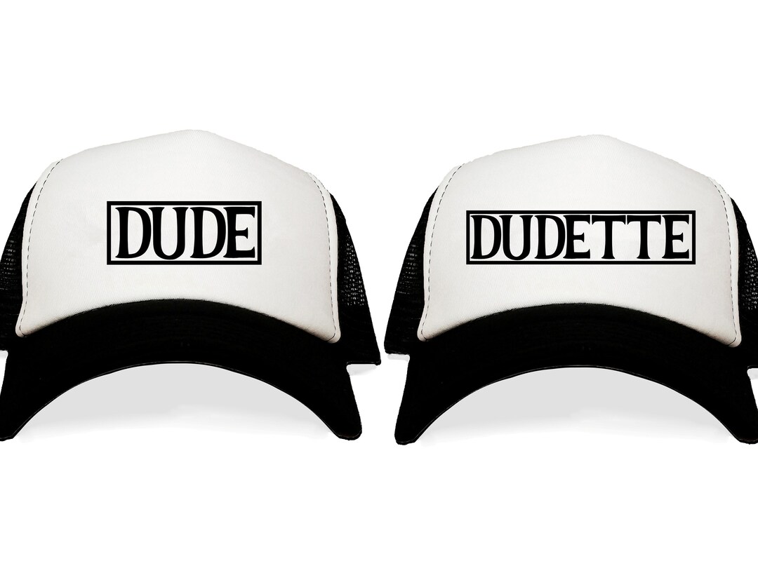 Dude and Dudette Hats. Hat Set. Baseball Caps. Gift for Husband and ...