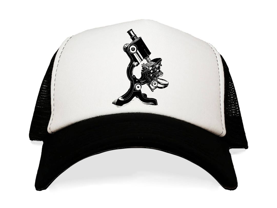 Microscope Hat. Scientist Biologist Baseball Cap. Vintage Art Work. Hat ...