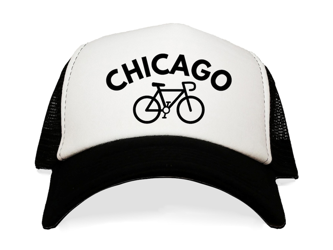 Bike Chicago Hat. Modern Second City Cycling Cap. Chi Town Biker Gift ...