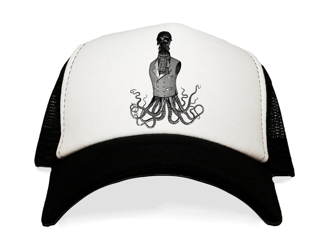 Octopus Steampunk Hat. Nautical Baseball Cap. Ocean Life. Ocean ...