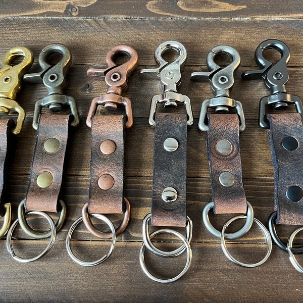 Leather Key Chain - Etsy