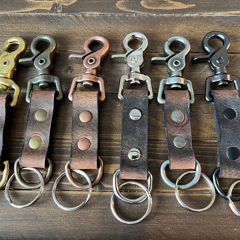 Leather Key Chain - Etsy