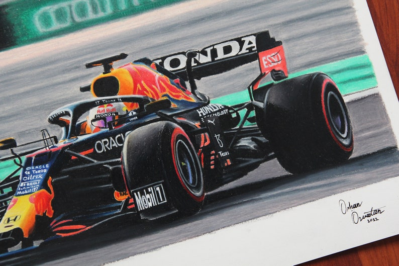 Car Drawing F1 Car Max Verstappen Drawing Car Guy Gift - Etsy