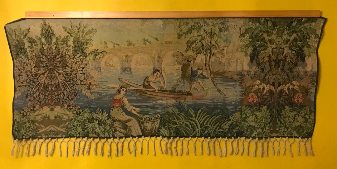 Original Vintage Gobelin Tapestry – Colorful Wall Hanging – 178 X 78 Cm ...