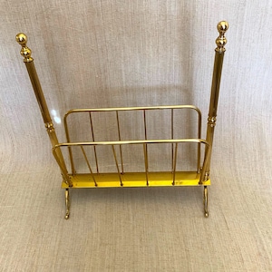 Vintage Newspaper Stand, Newspaper Table, Newspaper Rack Made of Brass ...