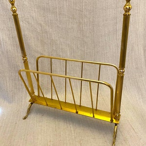 Vintage Newspaper Stand, Newspaper Table, Newspaper Rack Made of Brass ...