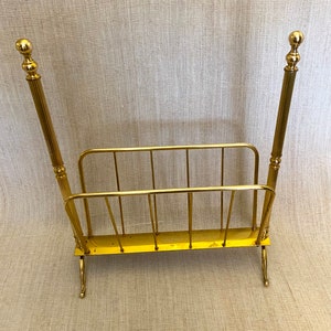 Vintage Newspaper Stand, Newspaper Table, Newspaper Rack Made of Brass ...