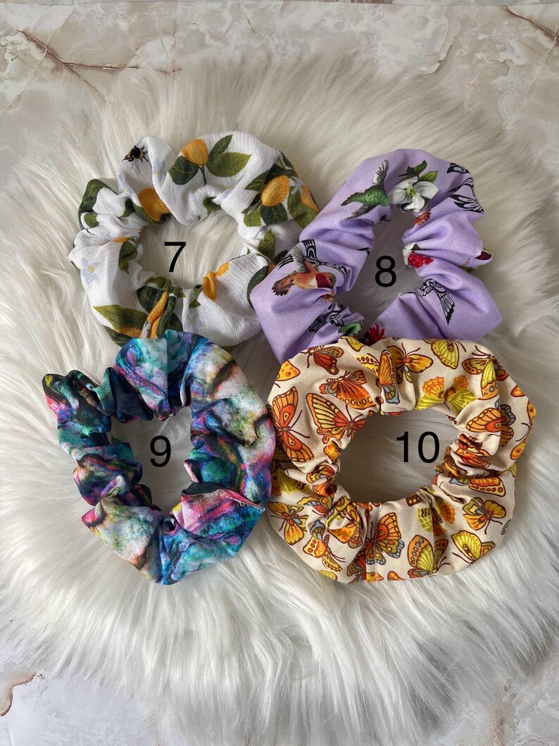 Cotton Fabric Scrunchies, Boho Hair Tie - Etsy