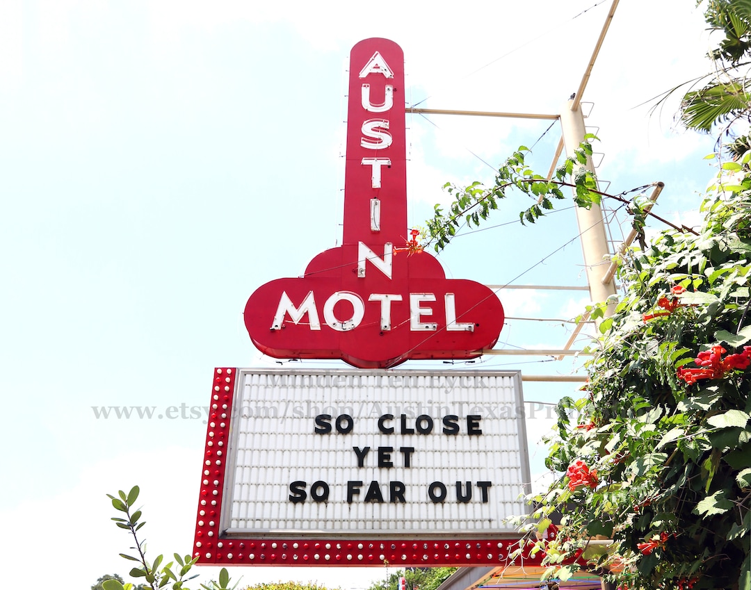 Horizontal Color Austin Motel Sign Photo Print, Austin Texas - Etsy