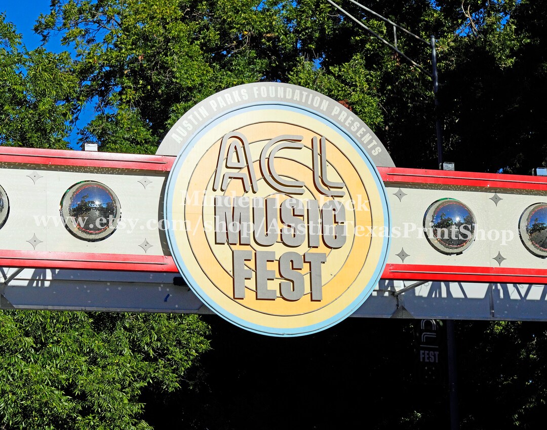 HORIZONTAL ACL Sign Color Photo Print Austin City Limits Music Festival ...