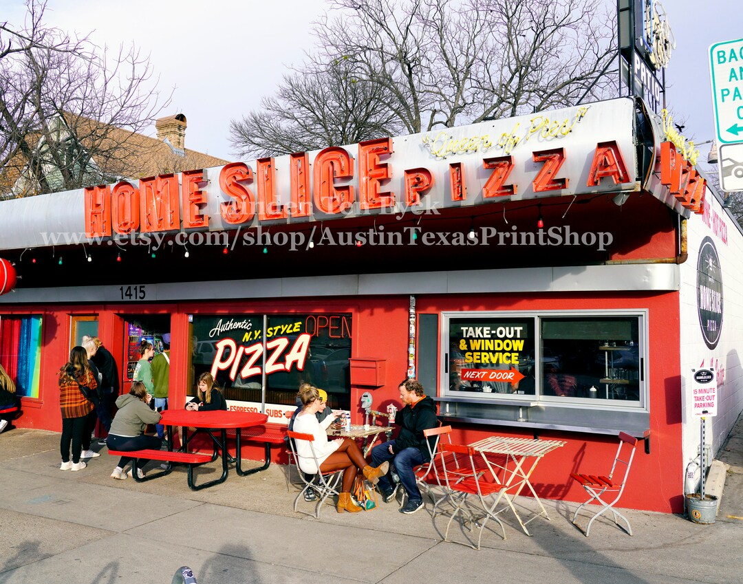 HORIZONTAL Home Slice Pizza Photo Print Austin Texas South Congress Atx ...
