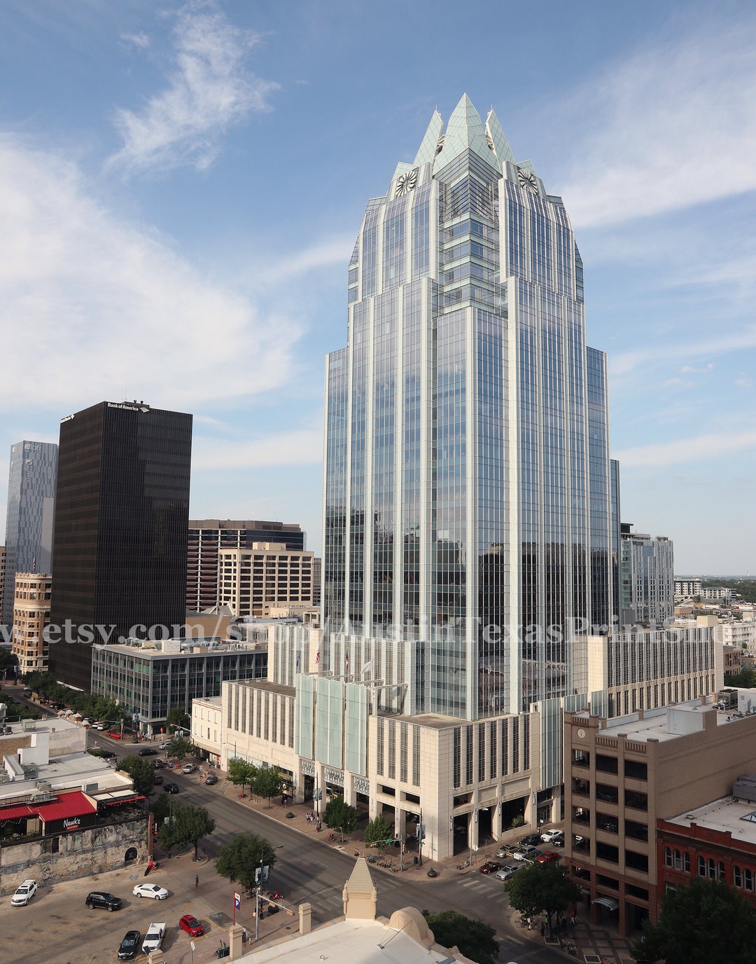 Photo Print Frost Bank Tower Austin Architecture Atx Downtown - Etsy