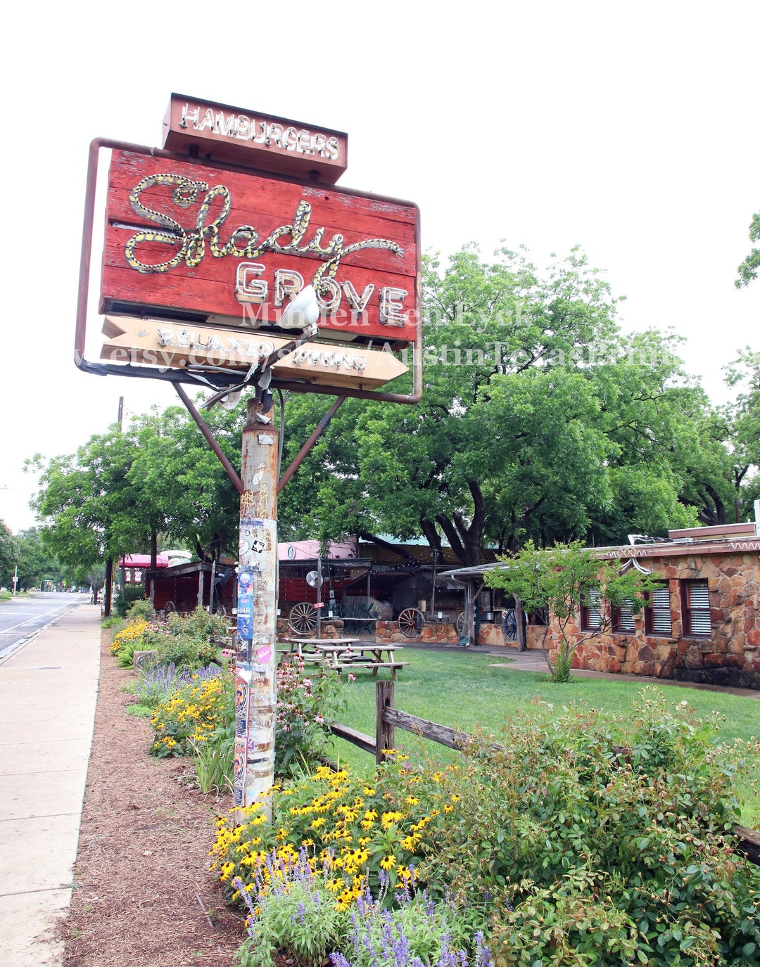 Shady Grove Austin Photo Print: Barton Springs Road, Texas Art - Etsy