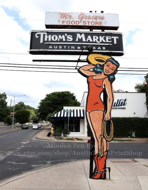 VERTICAL Thom's Market Austin Photo Print Austin Sign Keep - Etsy