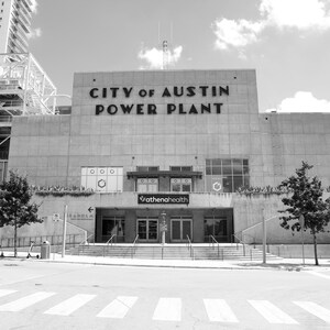 Seaholm Power Plant City of Austin Power Plant Black and White Austin ...