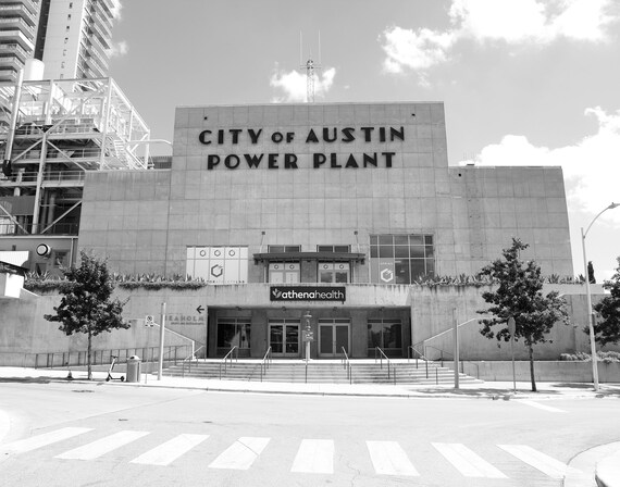 Seaholm Power Plant City of Austin Power Plant Black and White | Etsy
