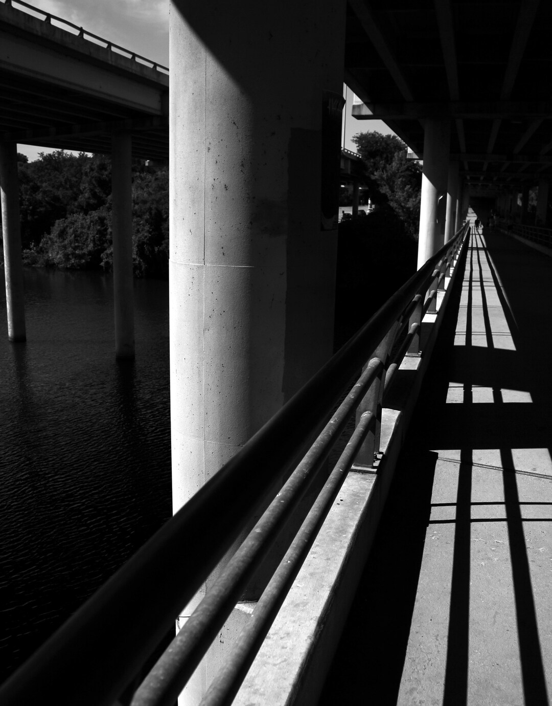 VERTICAL Mopac Bridge Photo Print BW Photo Atx B&w Austin Bridge Austin ...