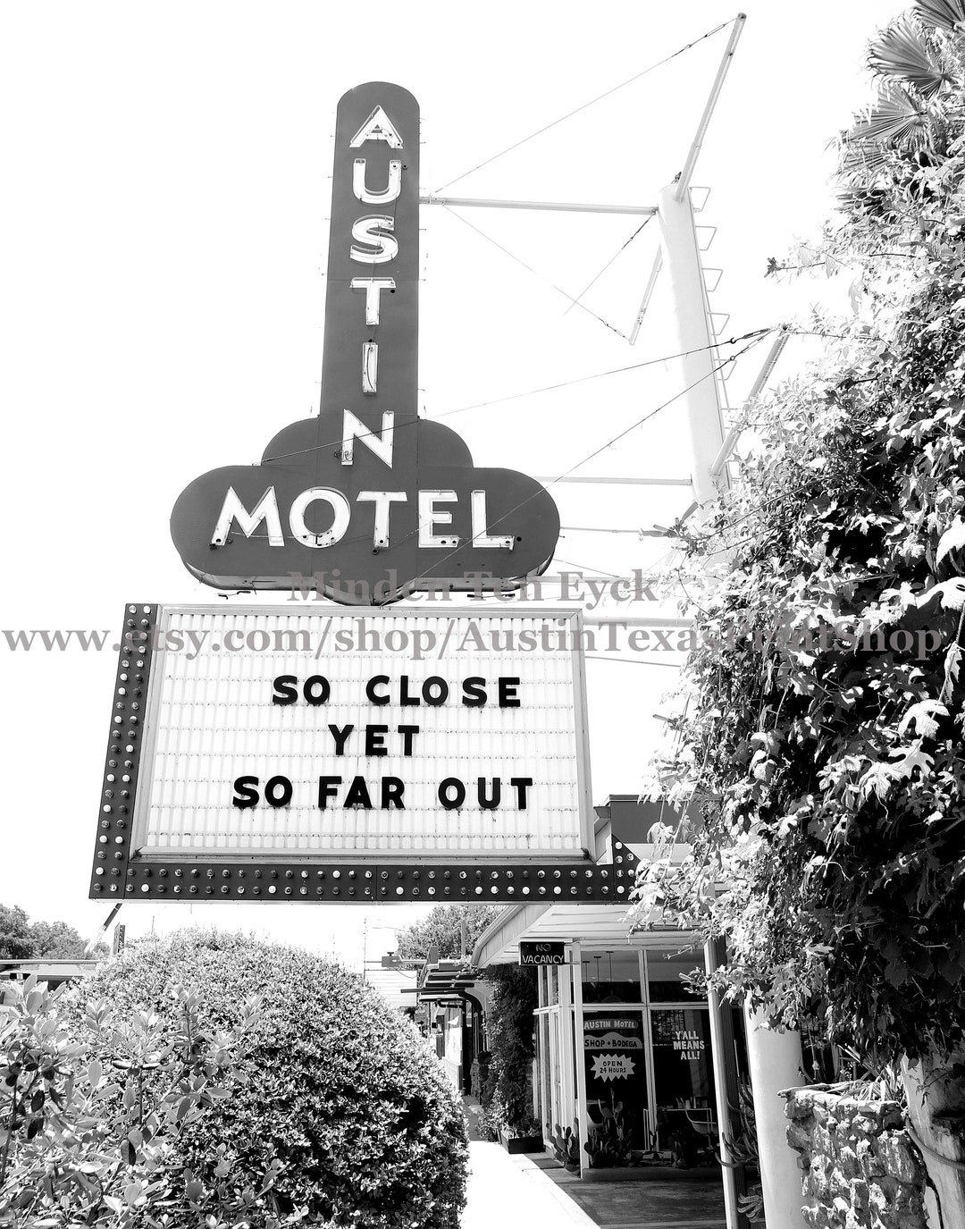 VERTICAL Austin Motel Photo Print Austin Photography Austin Texas Photo ...