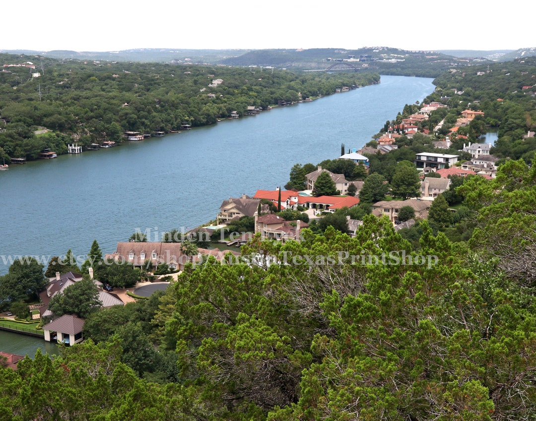 Mount Bonnell View: Colorado River & 360 Bridge, Austin TX Photo Print ...