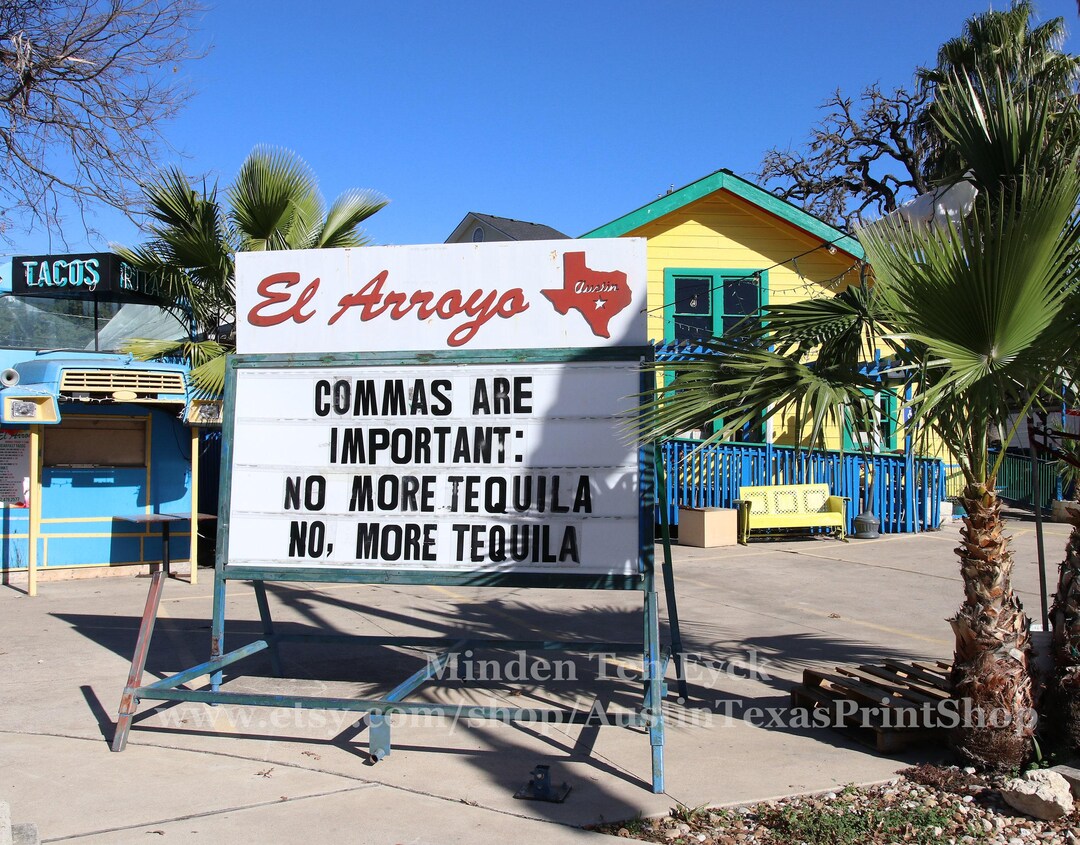 El Arroyo Austin Sign Photo Print, Funny Tequila Gift - Etsy