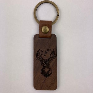 Keychain,hunting, Gift for Him, Custom Keychain, Wood Keychain ...