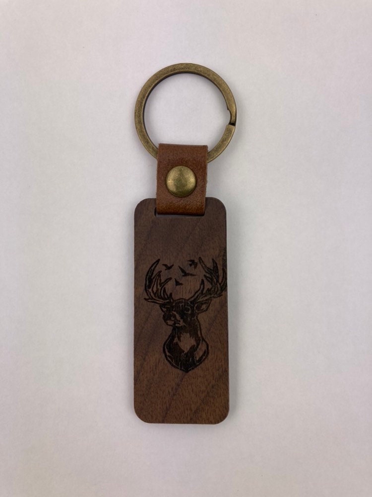 Keychain,hunting, Gift for Him, Custom Keychain, Wood Keychain ...