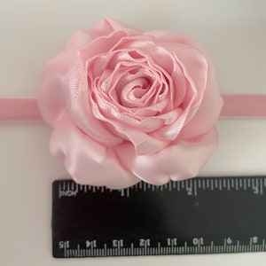 Light Pink Flower Choker Necklace Soft Pink Rose Choker With Flower ...