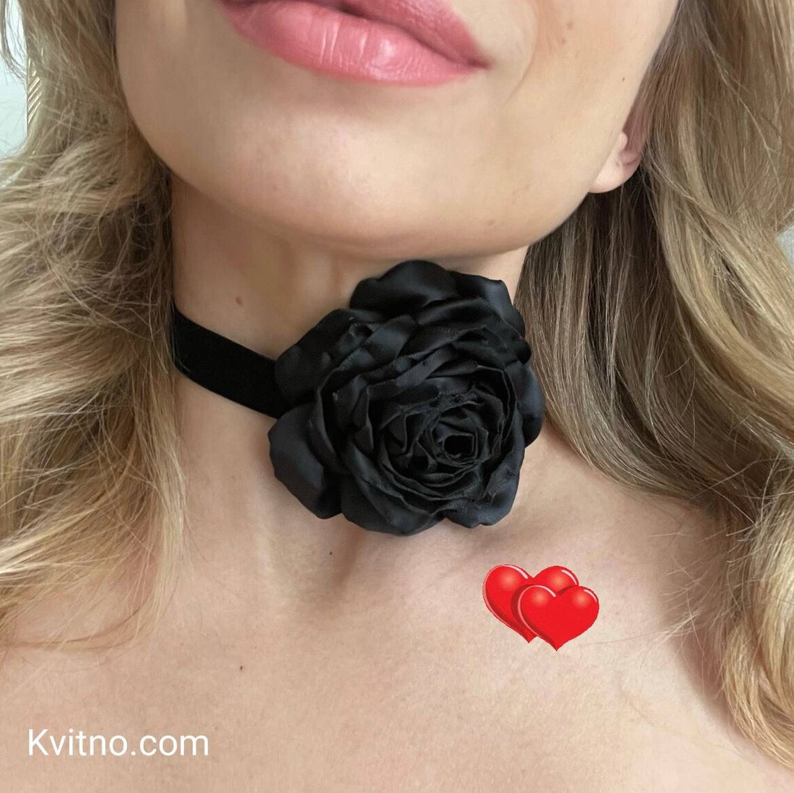Black Flower Choker Necklace Velvet Choker Victorian Choker - Etsy