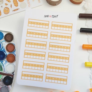 Weekly Habit Tracker Bullet Journal Stickers, Planner Stickers ...