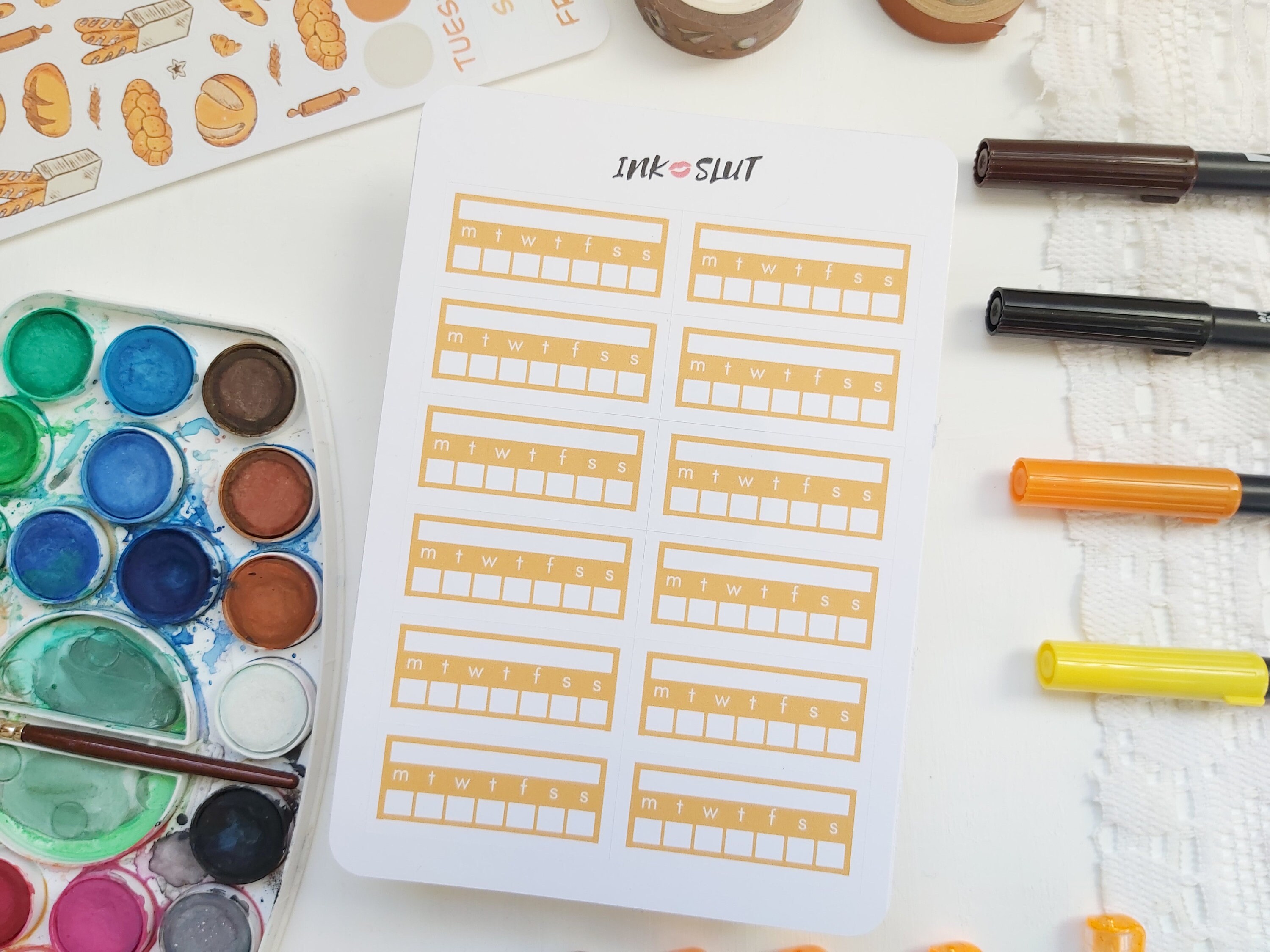 Weekly Habit Tracker Bullet Journal Stickers Planner | Etsy Canada