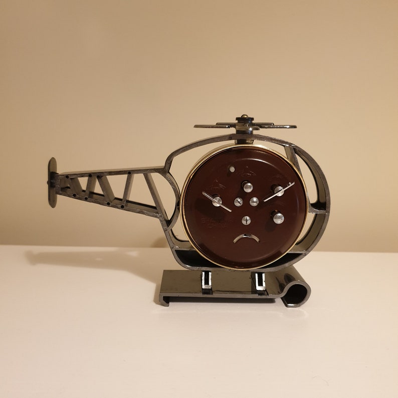 Vintage alarm clock Helicopter Diamond desk clock from | Etsy