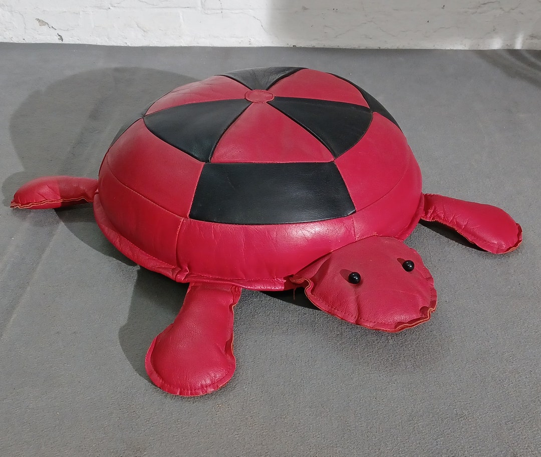 Vintage Seat Cushion Turtle Pouf Leather Probably 70s Floor Cushion - Etsy
